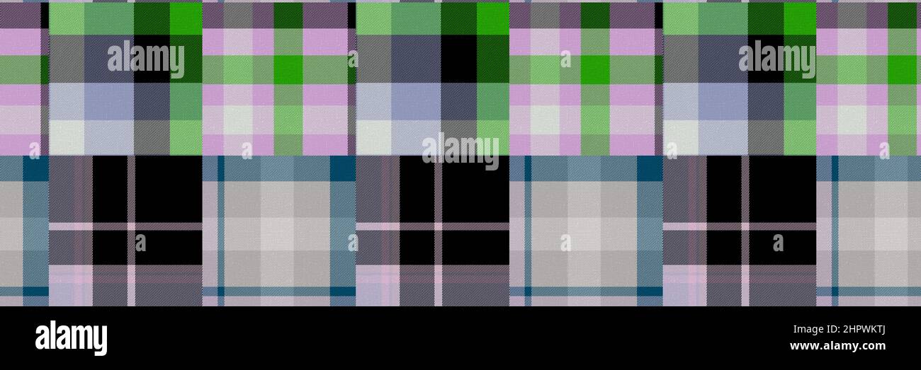 Classic winter tartan plaid seamless edging border. Modern gingham ...