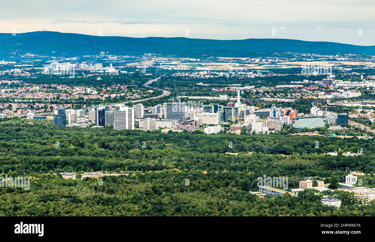 aerial view of the city of Frankfurt Niederrad, Germany Stock Photo - Alamy
