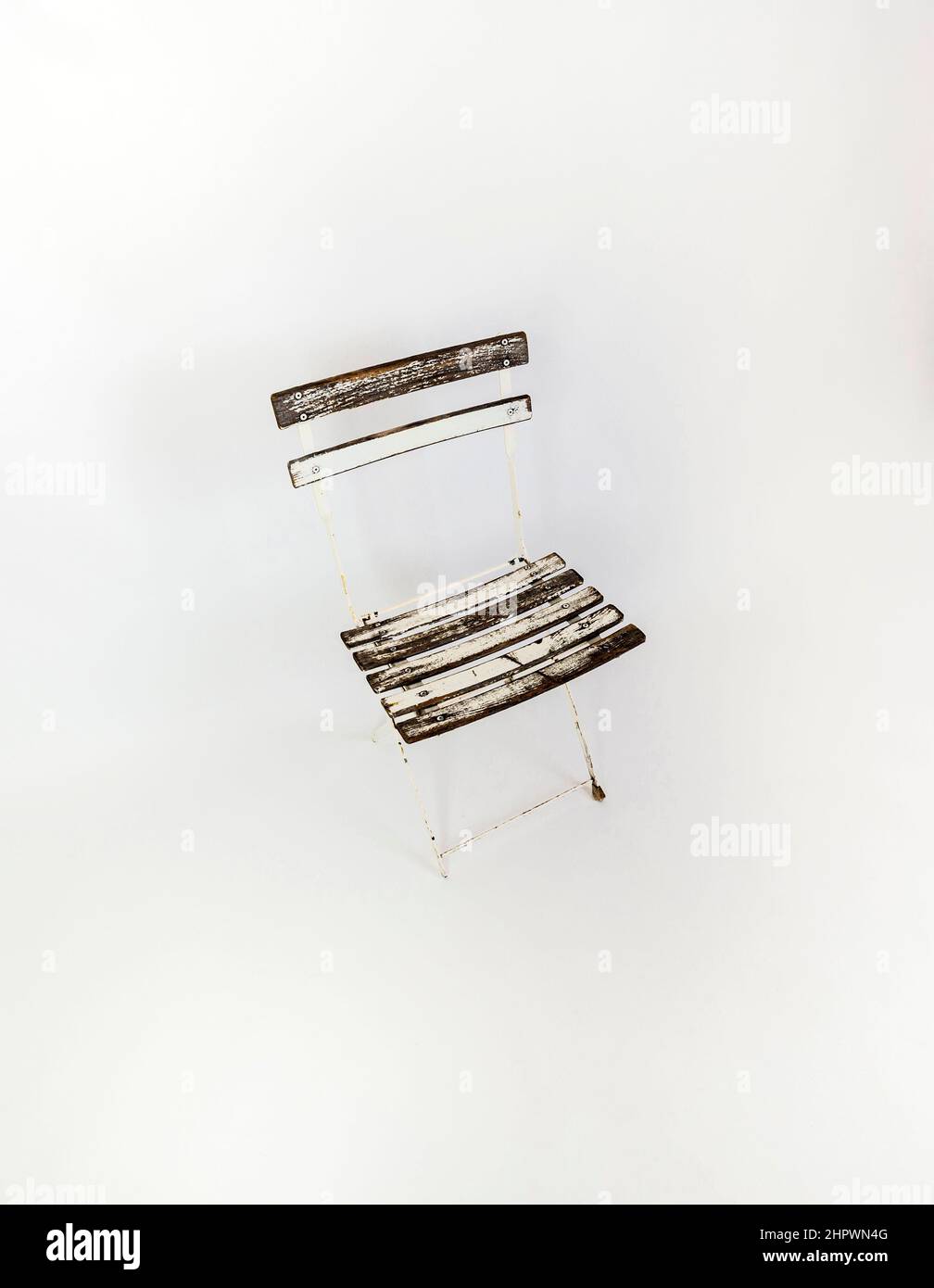 old empty wooden chair isolated on white background Stock Photo - Alamy
