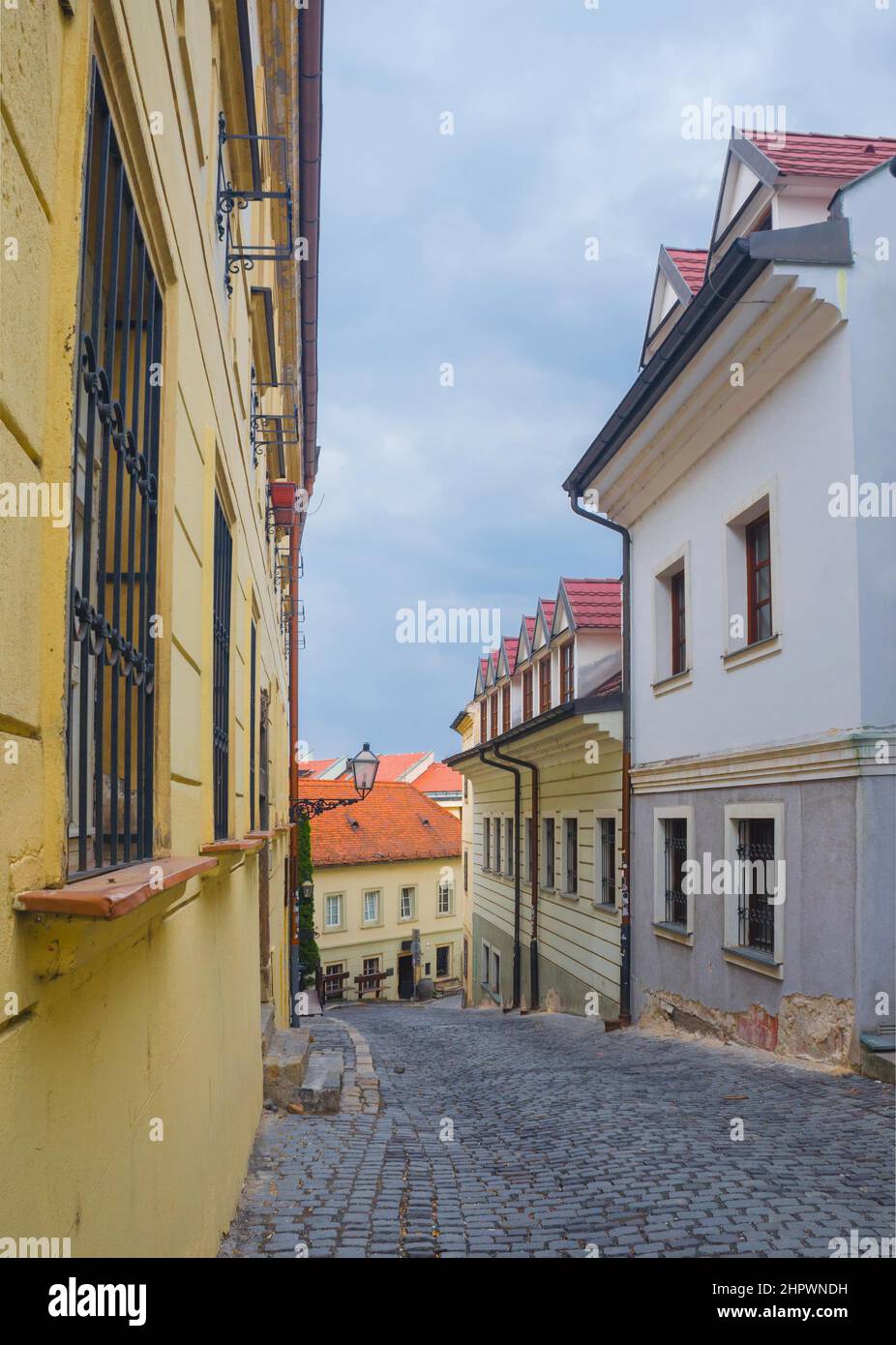 Street in the charming old town of Bratislava, Slovakia Stock Photo - Alamy