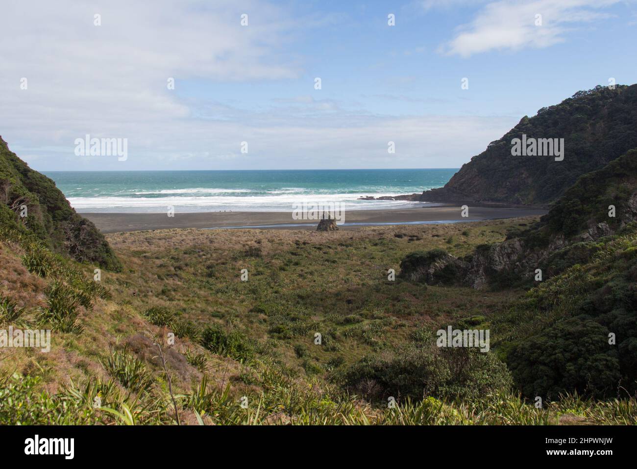 Marine landscape. Waitakere Ranges Regional Park - northern end of ...