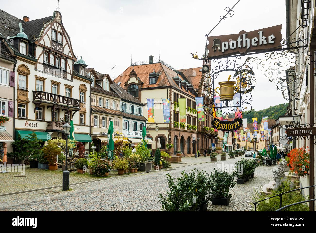 Historic town centre, Wolfach, Ortenau, Black Forest, Baden ...