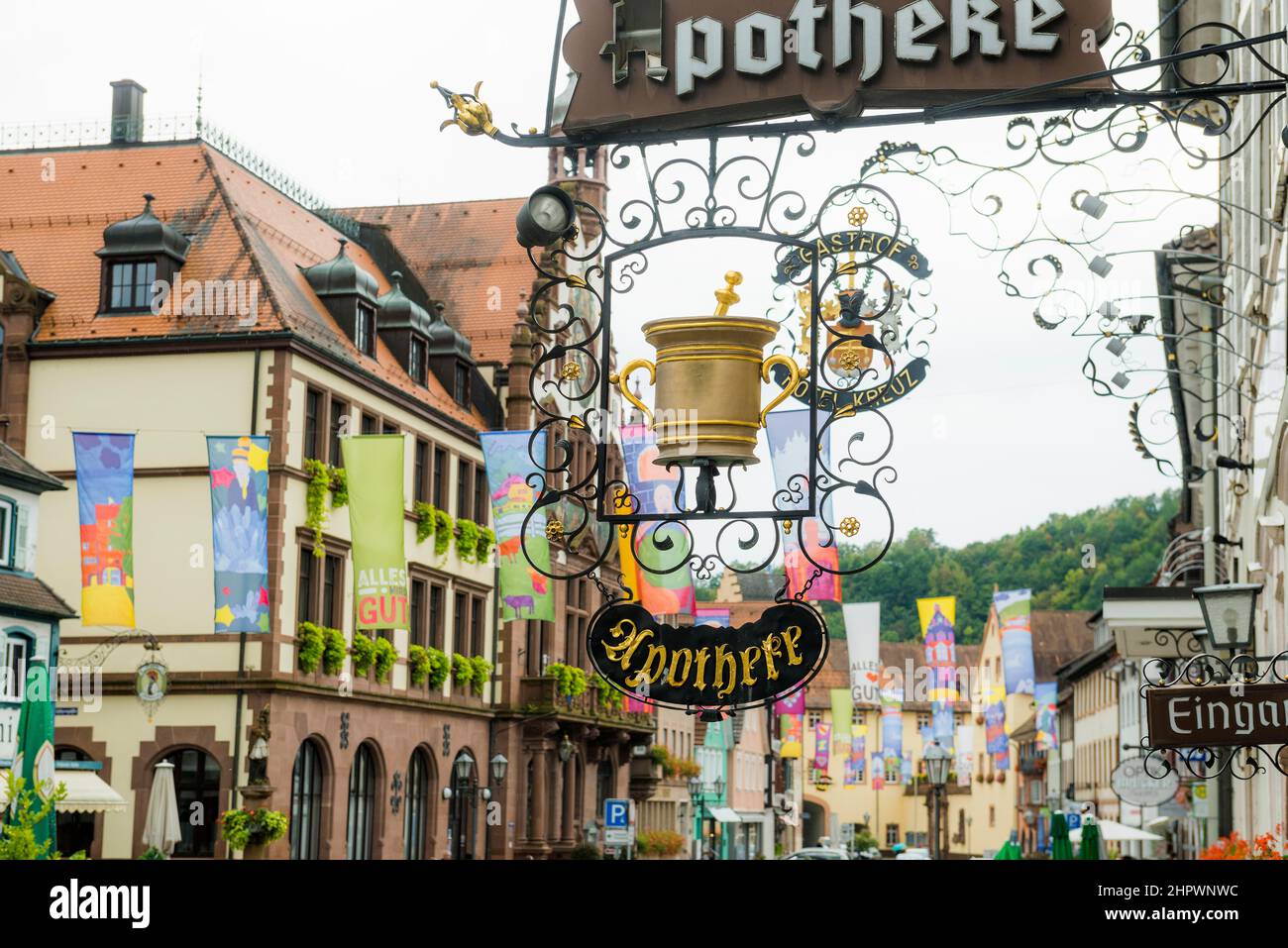 Historic town centre, Wolfach, Ortenau, Black Forest, Baden ...