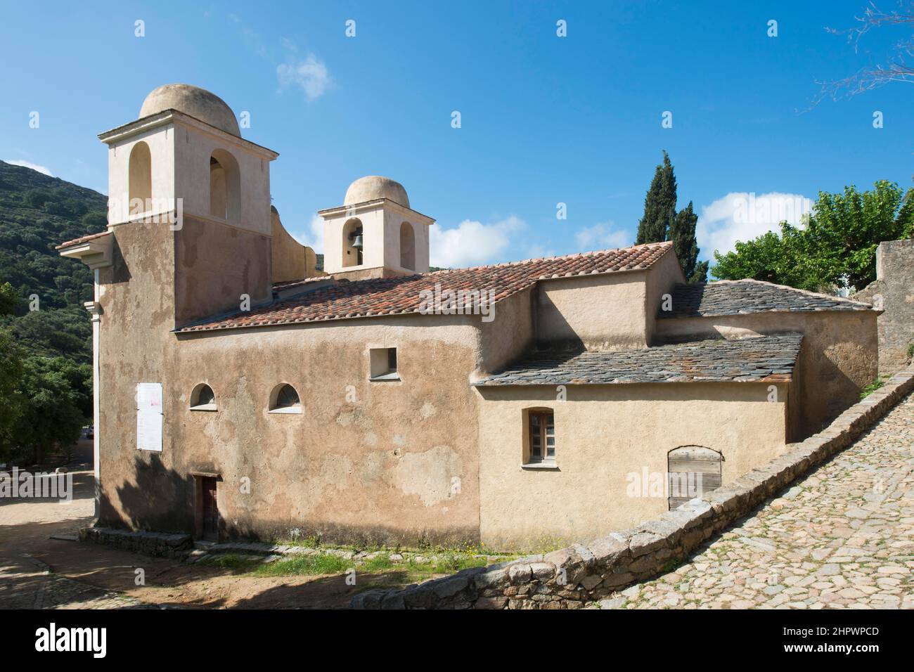 Church of Pigna, Corsica, France Stock Photo - Alamy