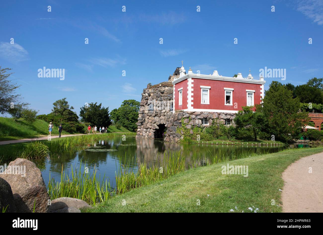 Villa Hamilton on Lake Woerlitz, Woerlitz, Saxony-Anhalt, Germany Stock ...