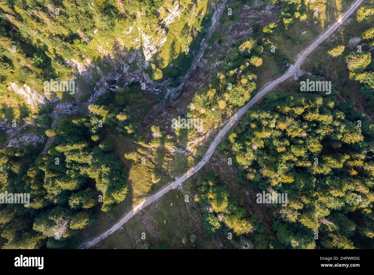 Aerial view, street from above, Bavaria, Germany Stock Photo - Alamy