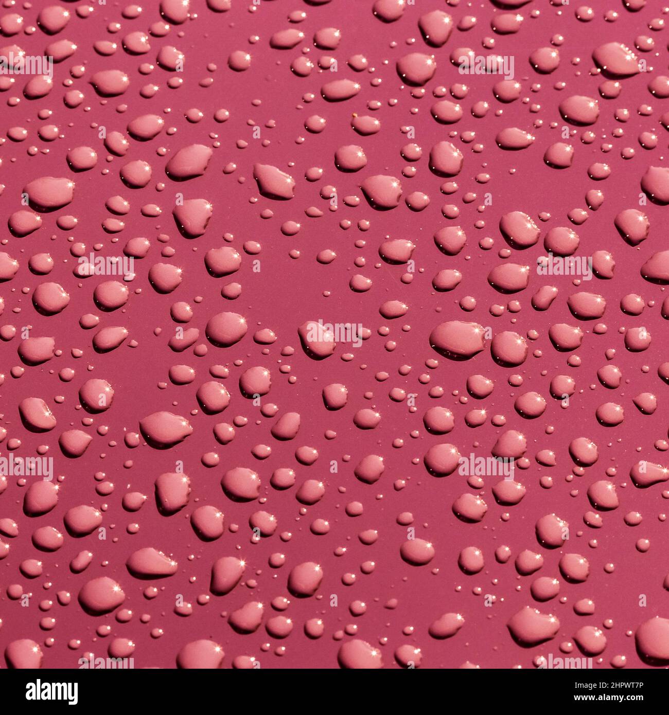 pattern of water drops on a metallic surface Stock Photo - Alamy