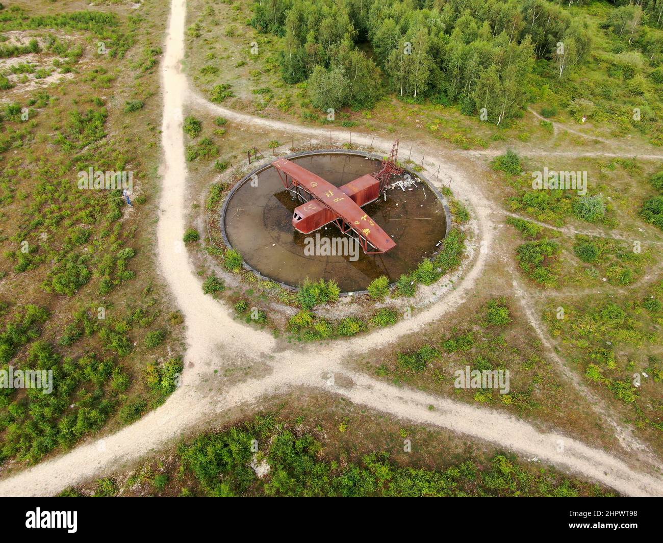 Aerial shot of RAF Greenham Common Stock Photo - Alamy