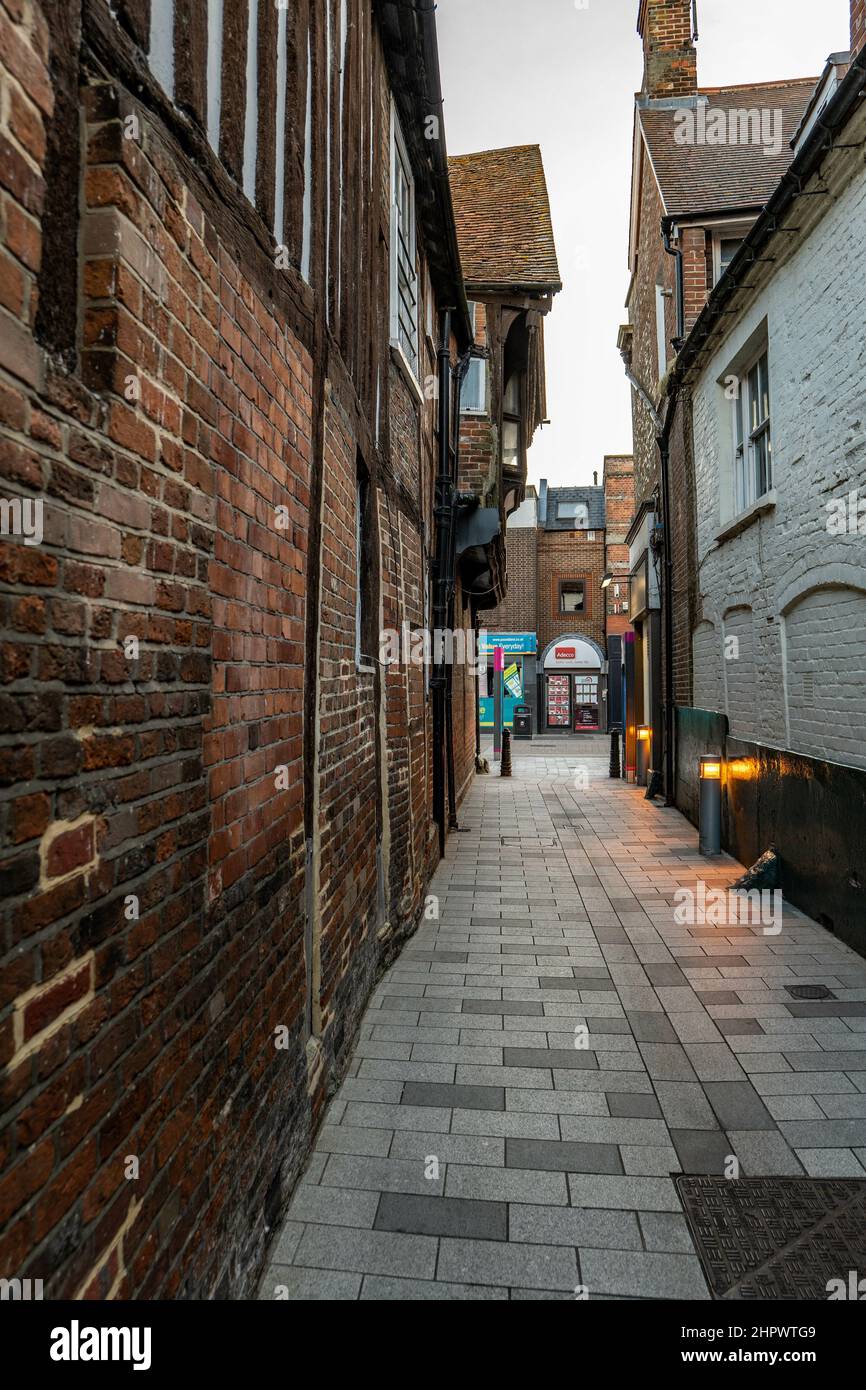 Historical street in Newbury in Berkshire Stock Photo - Alamy