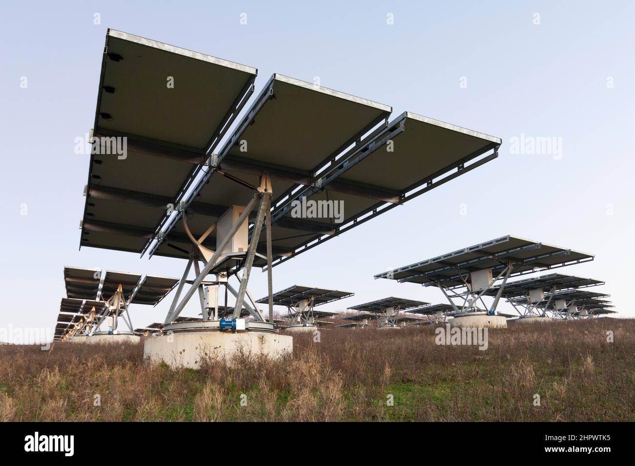 Solar park, outdoor photovoltaic system, solar modules, renewable ...