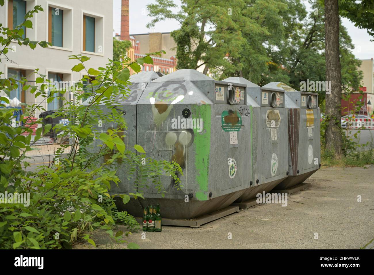 Waste glass bins, Berlin, Germany Stock Photo - Alamy