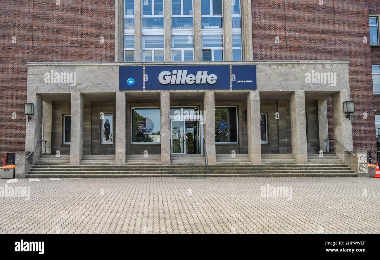 Gillette plant, Oberlandstrasse, Tempelhof, Berlin, Germany Stock Photo ...
