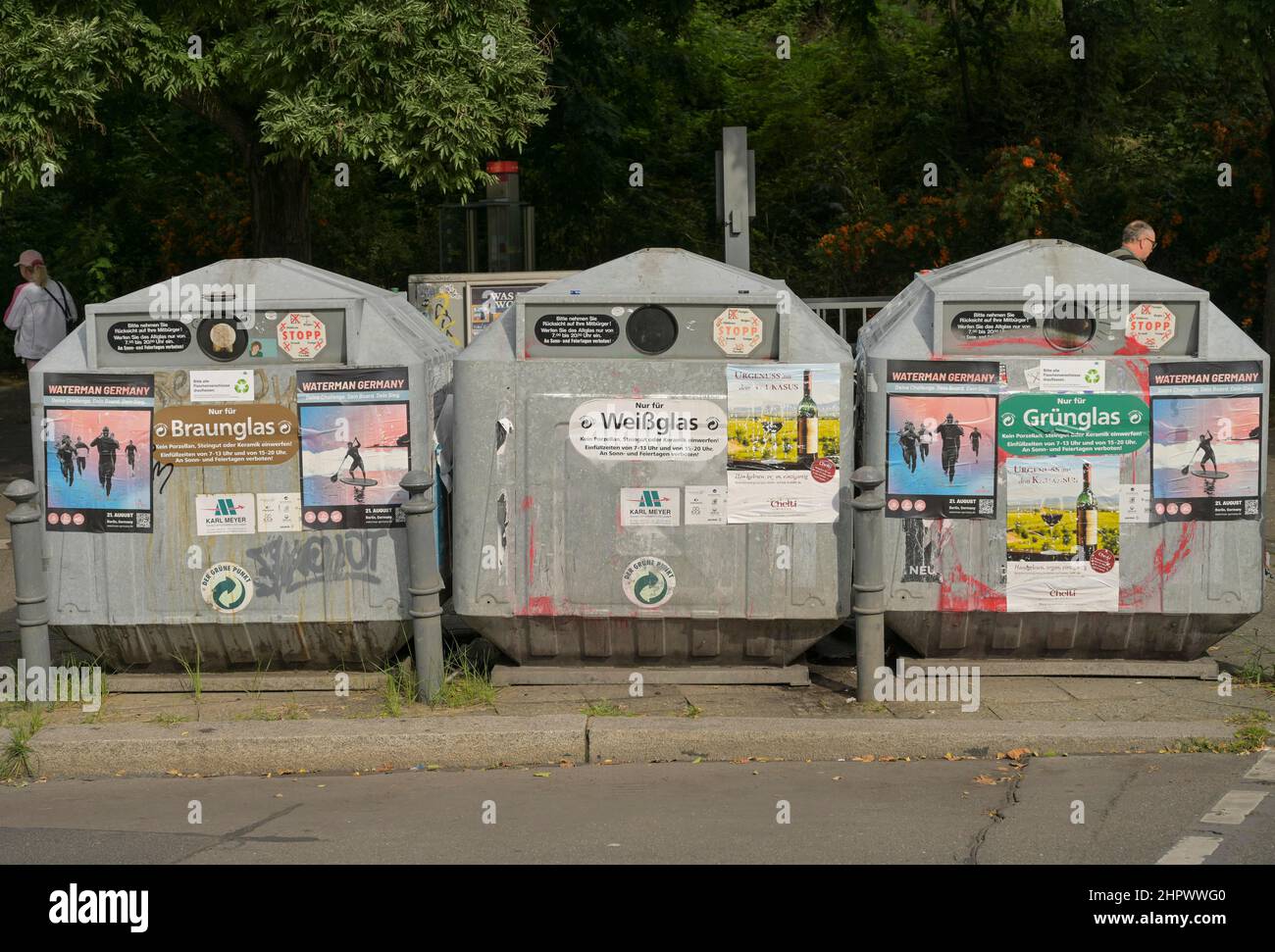 Waste glass bins, Berlin, Germany Stock Photo - Alamy