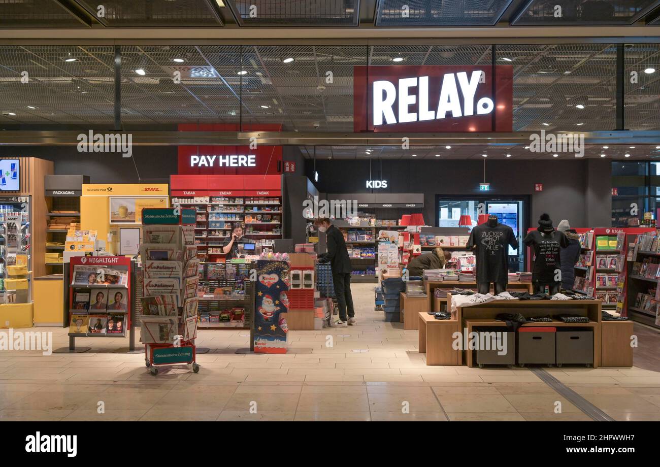 Magazine trade Relay, BER Airport, Brandenburg, Germany Stock Photo - Alamy