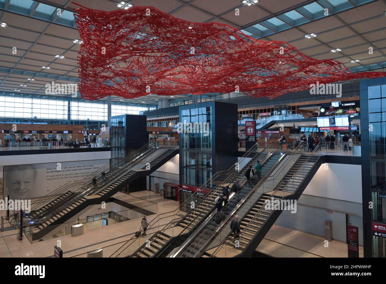 Main hall, Terminal 1, Stairs, BER Airport, Brandenburg, Germany Stock ... Main hall, Terminal 1, Stairs, BER Airport, Brandenburg, Germany Stock ...