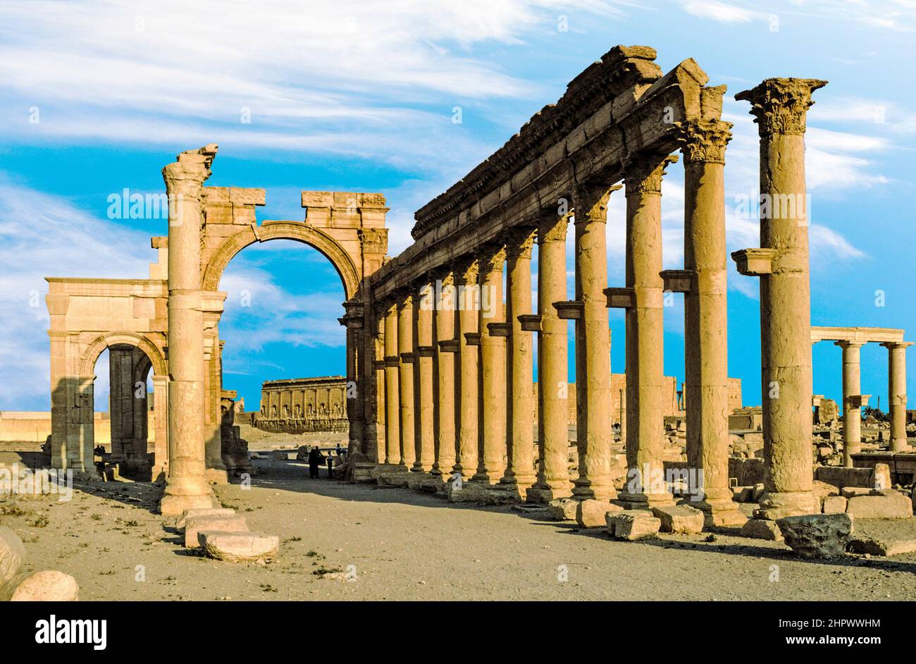 old ruins in the ancient city of Palmyra Stock Photo - Alamy