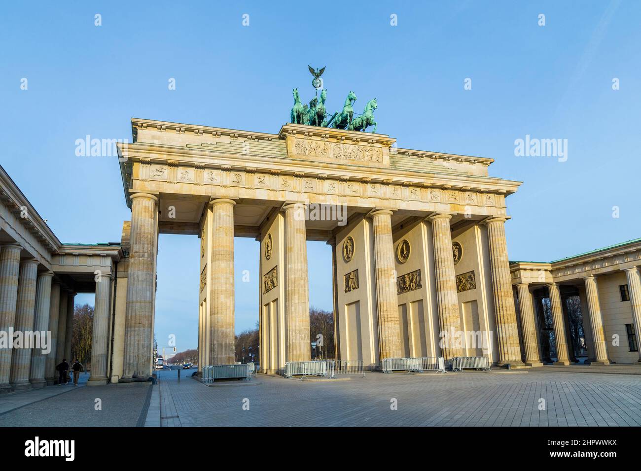 famous old Brandenburg gate of Berlin, Germany Stock Photo - Alamy