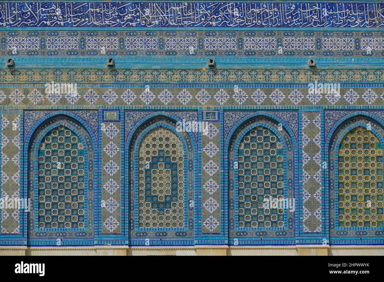 Ceramic tiles, Dome of the Rock, Temple Mount, Jerusalem, Israel Stock ...