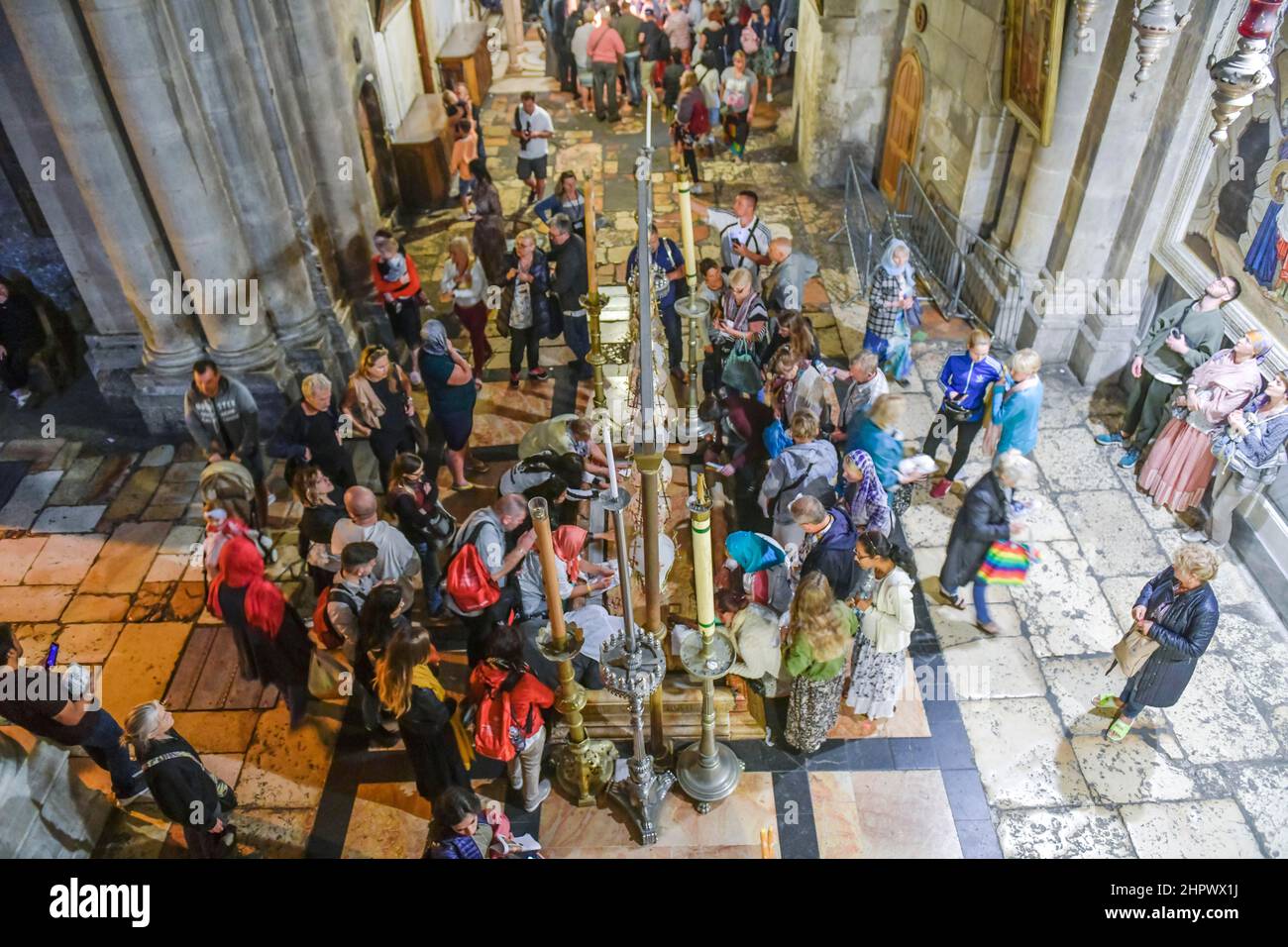 Anointing Stone, Church of the Holy Sepulchre, Jerusalem, Israel Stock ...