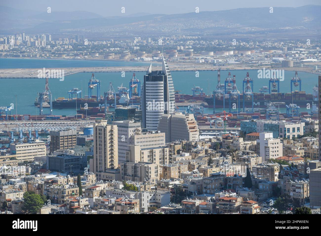 Cityscape, Panorama, Haifa, Israel Stock Photo - Alamy