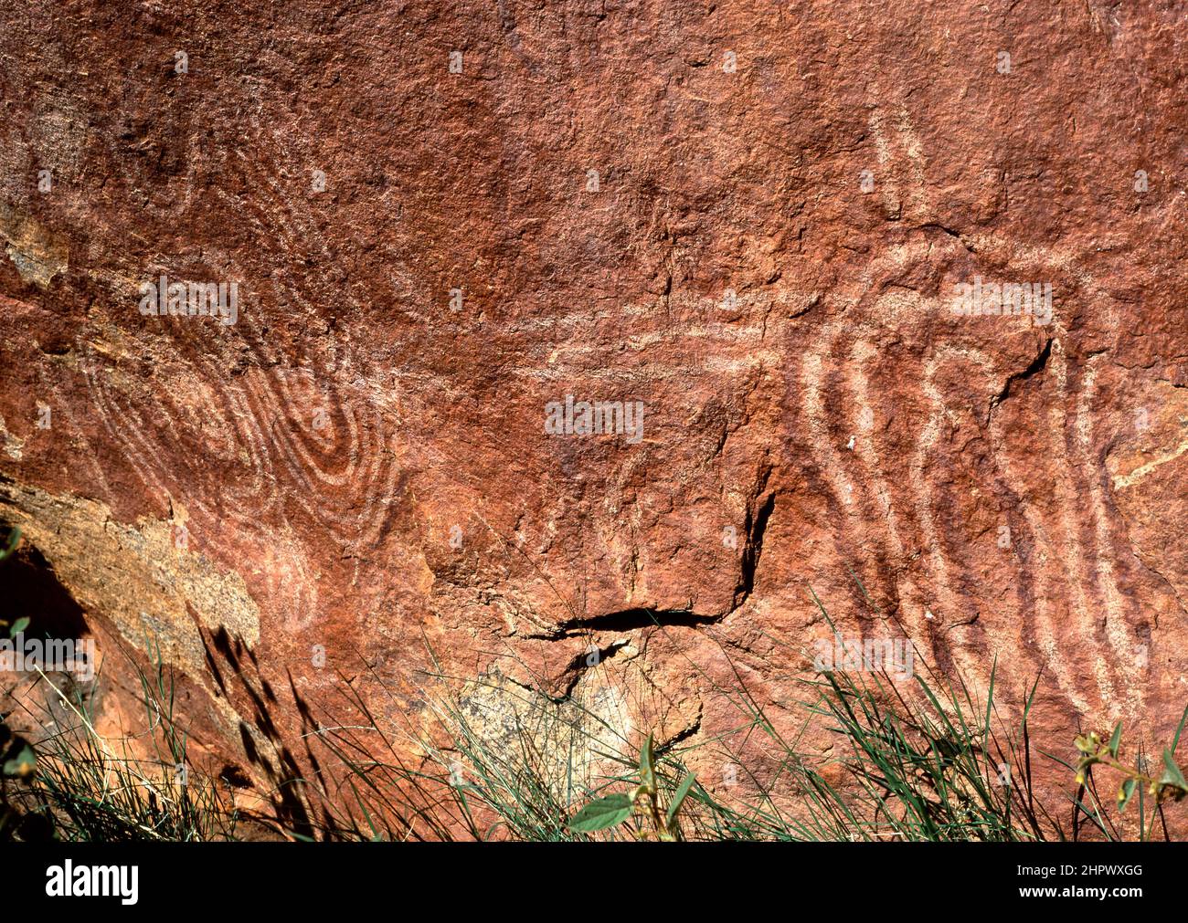 Indigenous Aboriginal Rock Painting, Northwest Australia Stock Photo ...