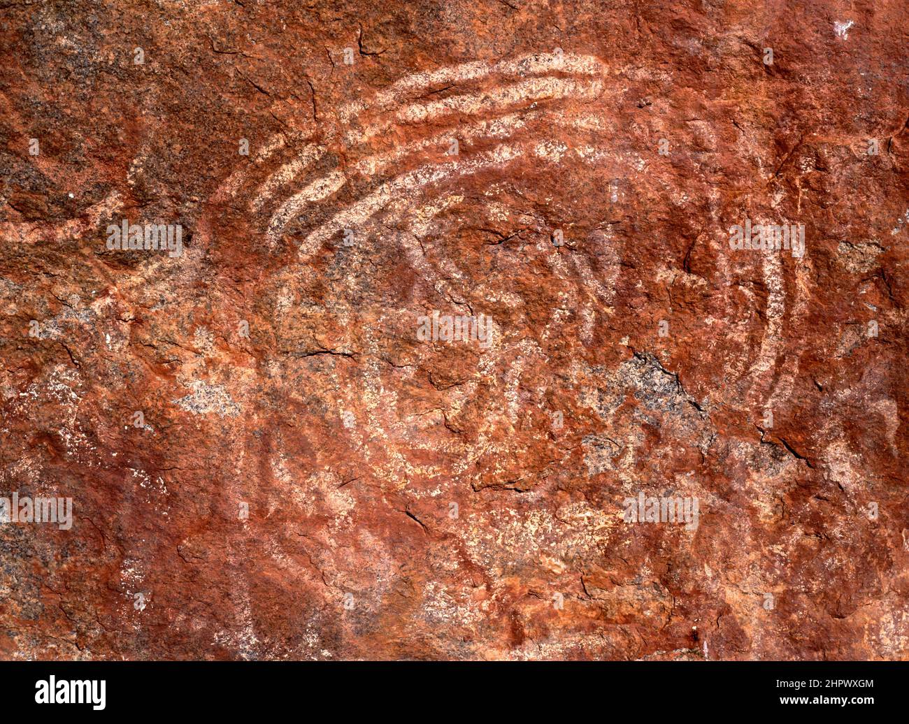 Indigenous Aboriginal Rock Painting, Northwest Australia Stock Photo ...