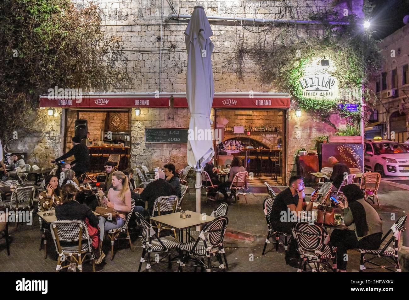 Cafe Urbano, Jaffa, Tel Aviv, Israel Stock Photo - Alamy