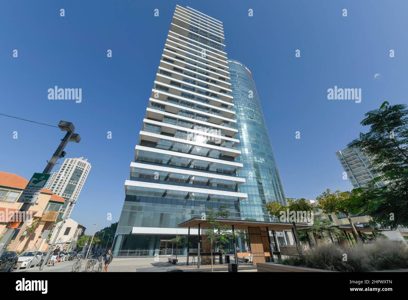 High-rise buildings, Rothschild Boulevard, Tel Aviv, Israel Stock Photo ...