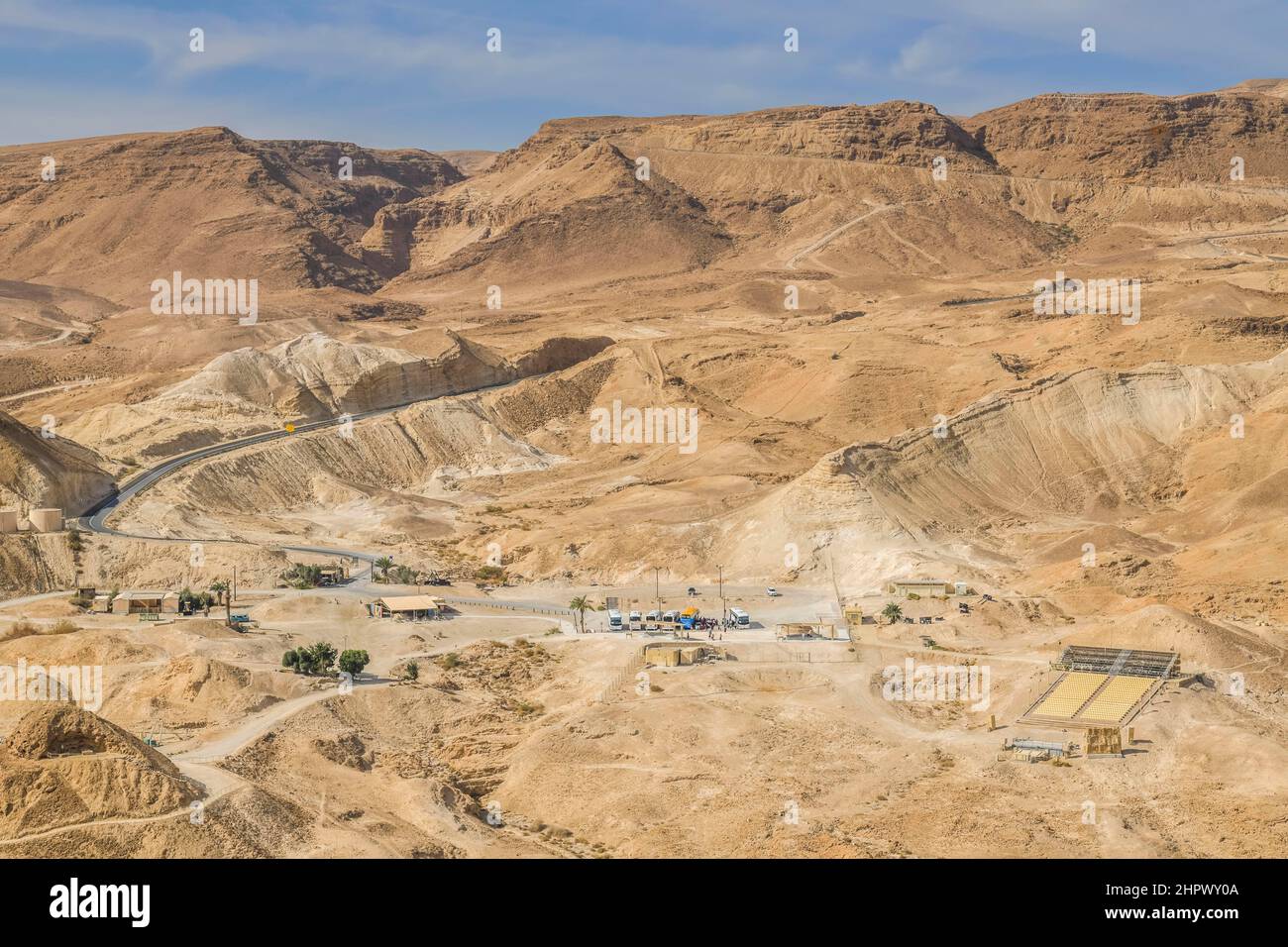 Western car park, fortress complex, ruins of Masada, Israel Stock Photo ...