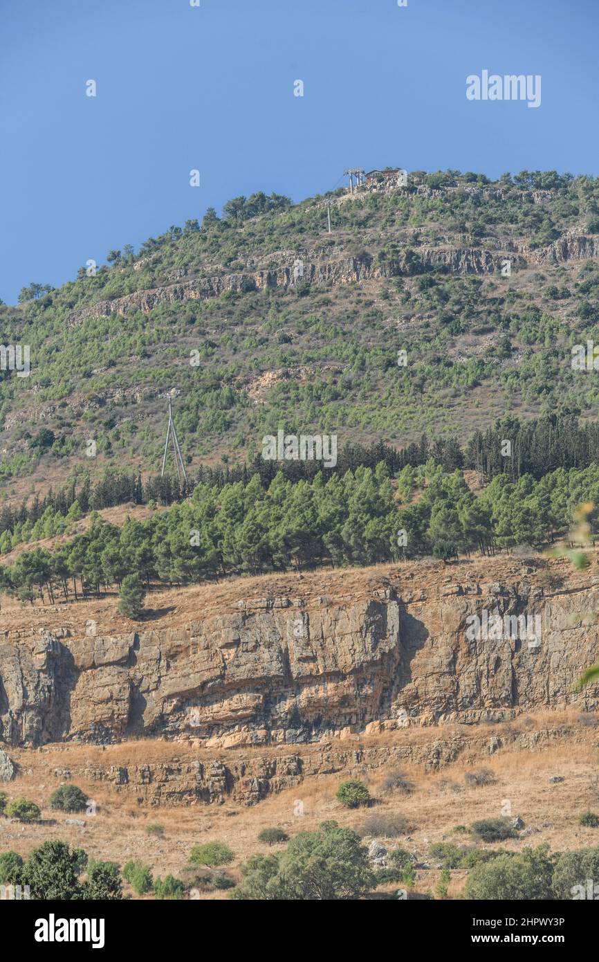 Menara Cliffs with Chairlift, Israel Stock Photo - Alamy