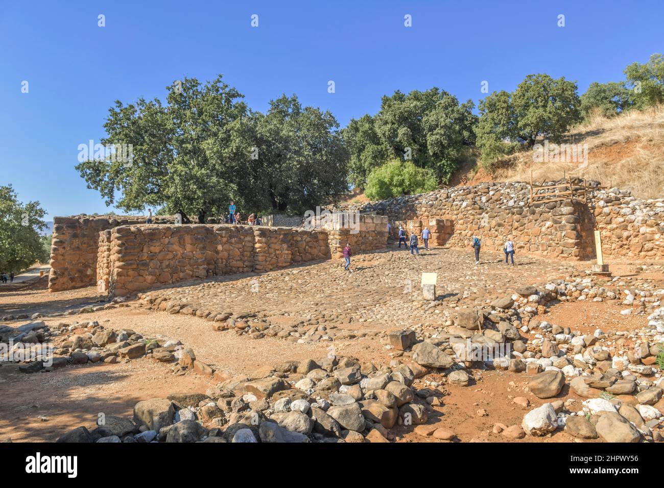 Excavation site site of the ancient site of Dan, Tel Dan National Park ...