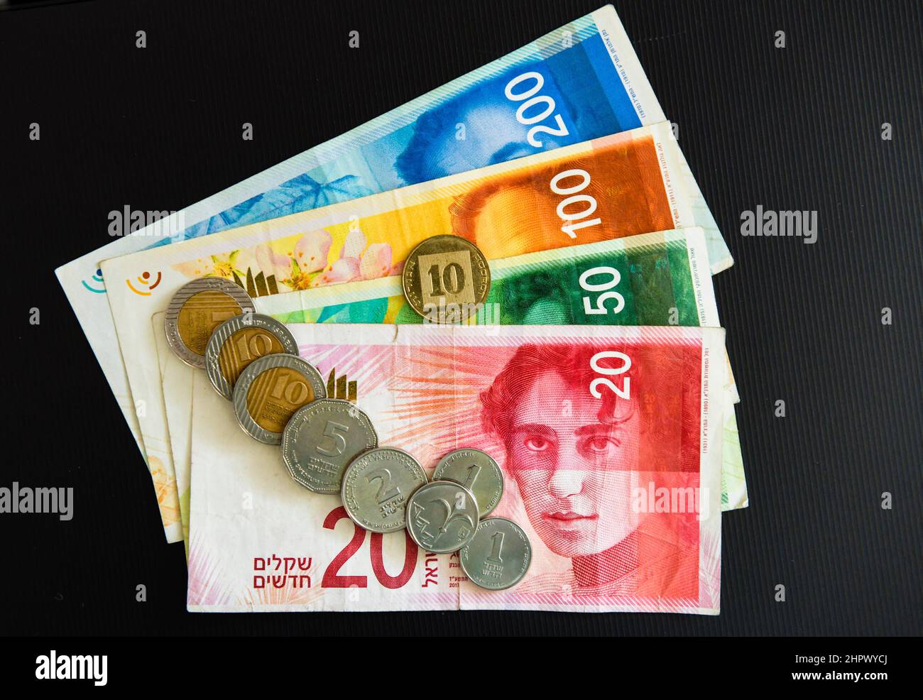 Money, Notes Coins, Shekel, Israel Stock Photo - Alamy