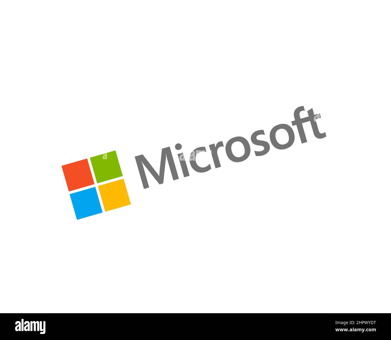 Microsoft, Rotated, White background, Logo, Brand name Stock Photo - Alamy