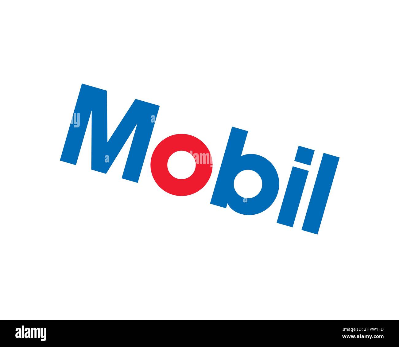 Mobile, Rotated, White background, Logo, Brand name Stock Photo - Alamy