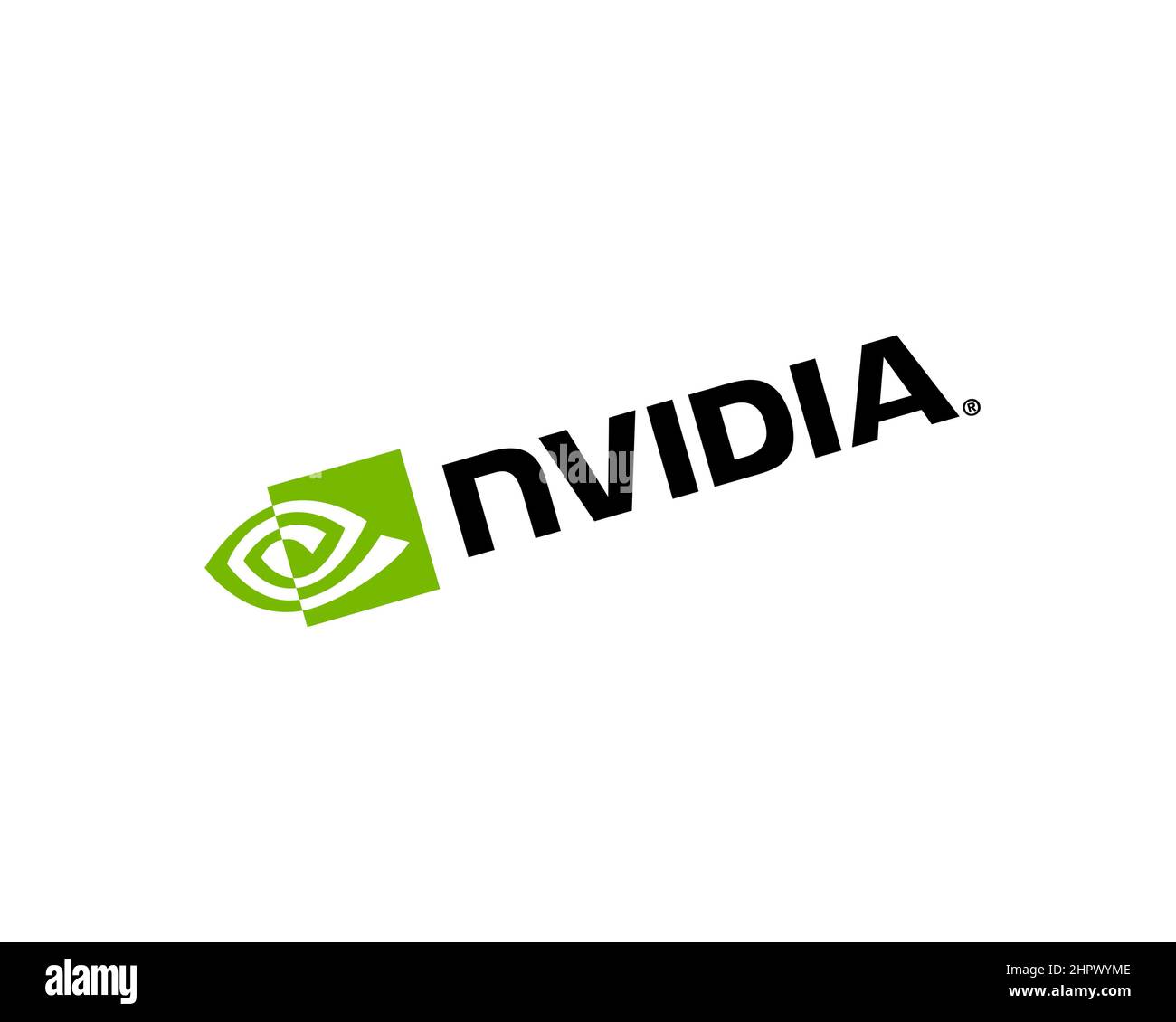 Nvidia Horizontal, Rotated, White Background, Logo, Brand Name Stock ...