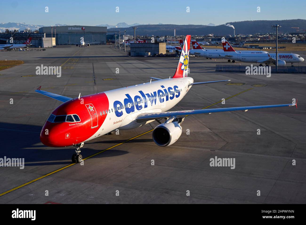 Aircraft Edelweiss Air, Airbus A320-200, HB-JJM, Zurich Kloten ...