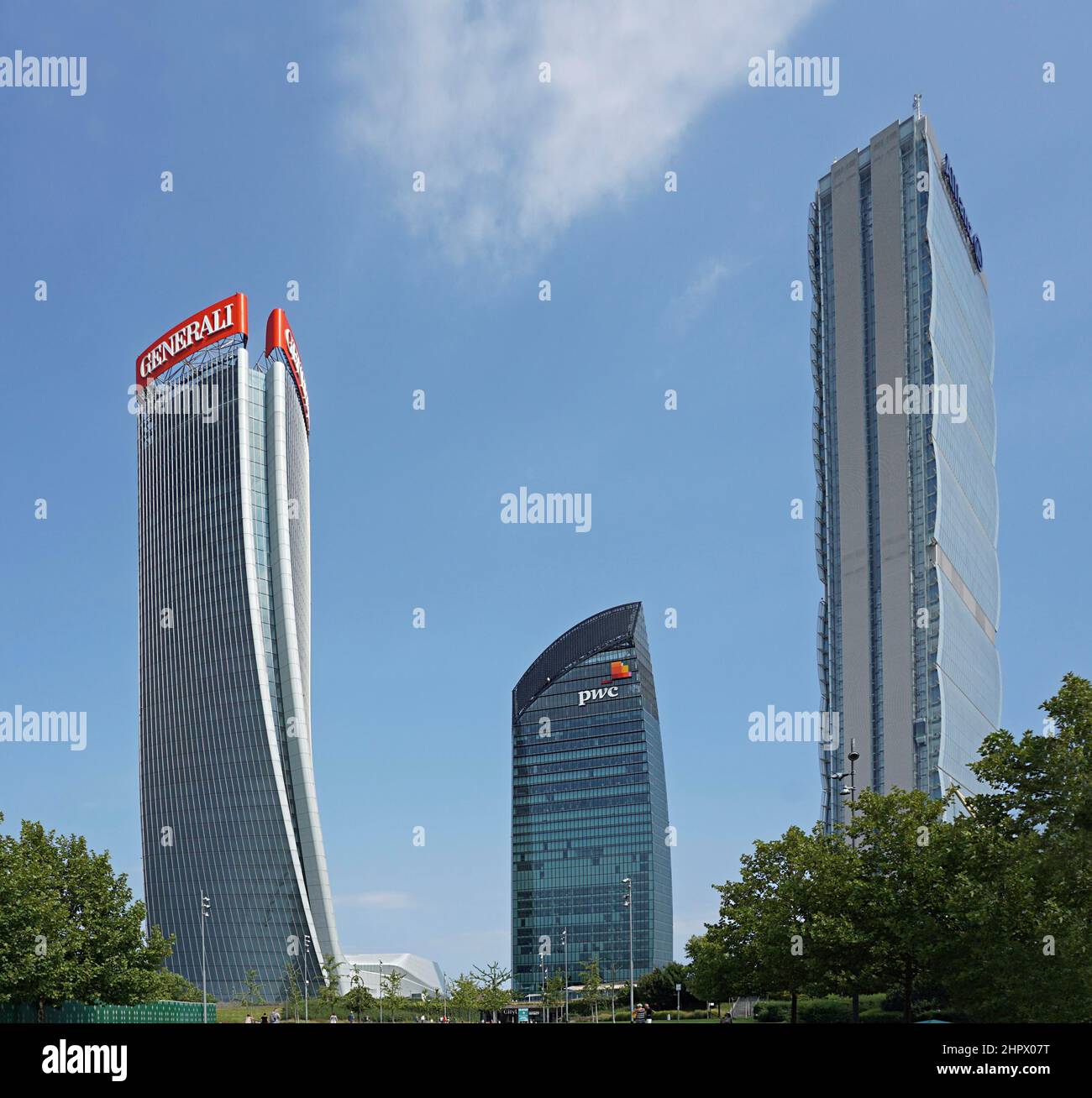 Torre Generali or Lo Storto by architect Zaha Hadid, Torre PwC or ...