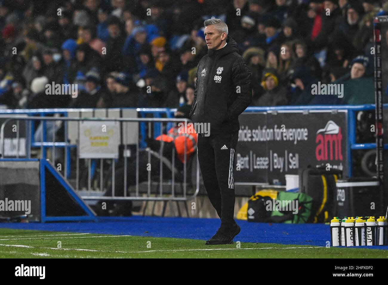 Steve Morison manager of Cardiff City during the game Stock Photo - Alamy