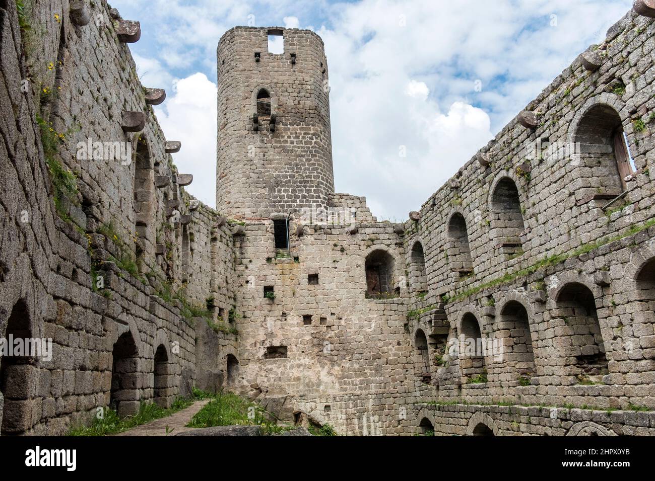famous chateau de haut-Andlau in Alsace, France Stock Photo - Alamy