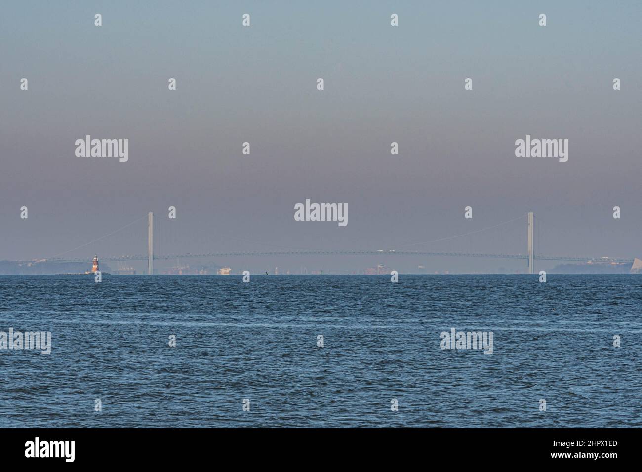 The Verrazano-Narrows Bridge from Sandy Hook, Gateway National ...