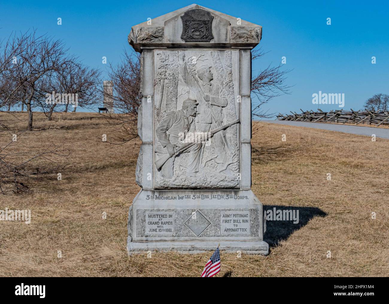 Monument to the 3rd Michigan Infantry Regiment, Peach Orchard ...