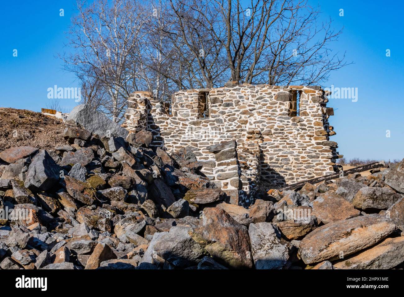 Historic Ruins of the Rose Barn at Gettysburg, Pennsylvania, USA Stock ...