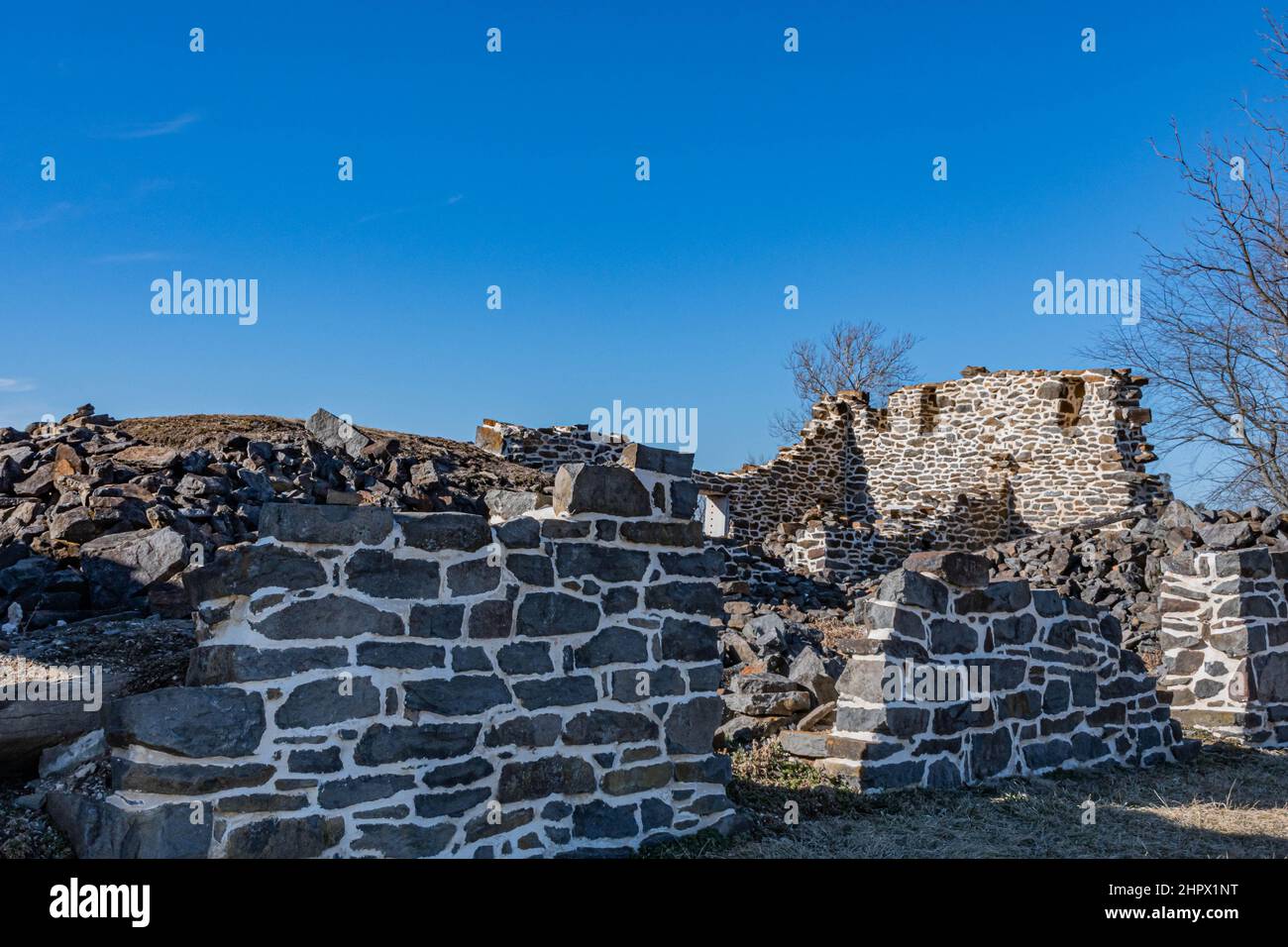 Rose Barn Ruins, Gettysburg National Military Park, Pennsylvania, USA ...