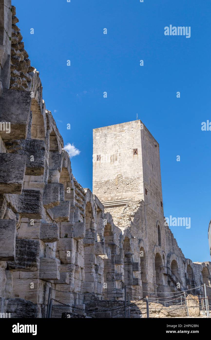 walls of famous arena in Arles, France Stock Photo - Alamy
