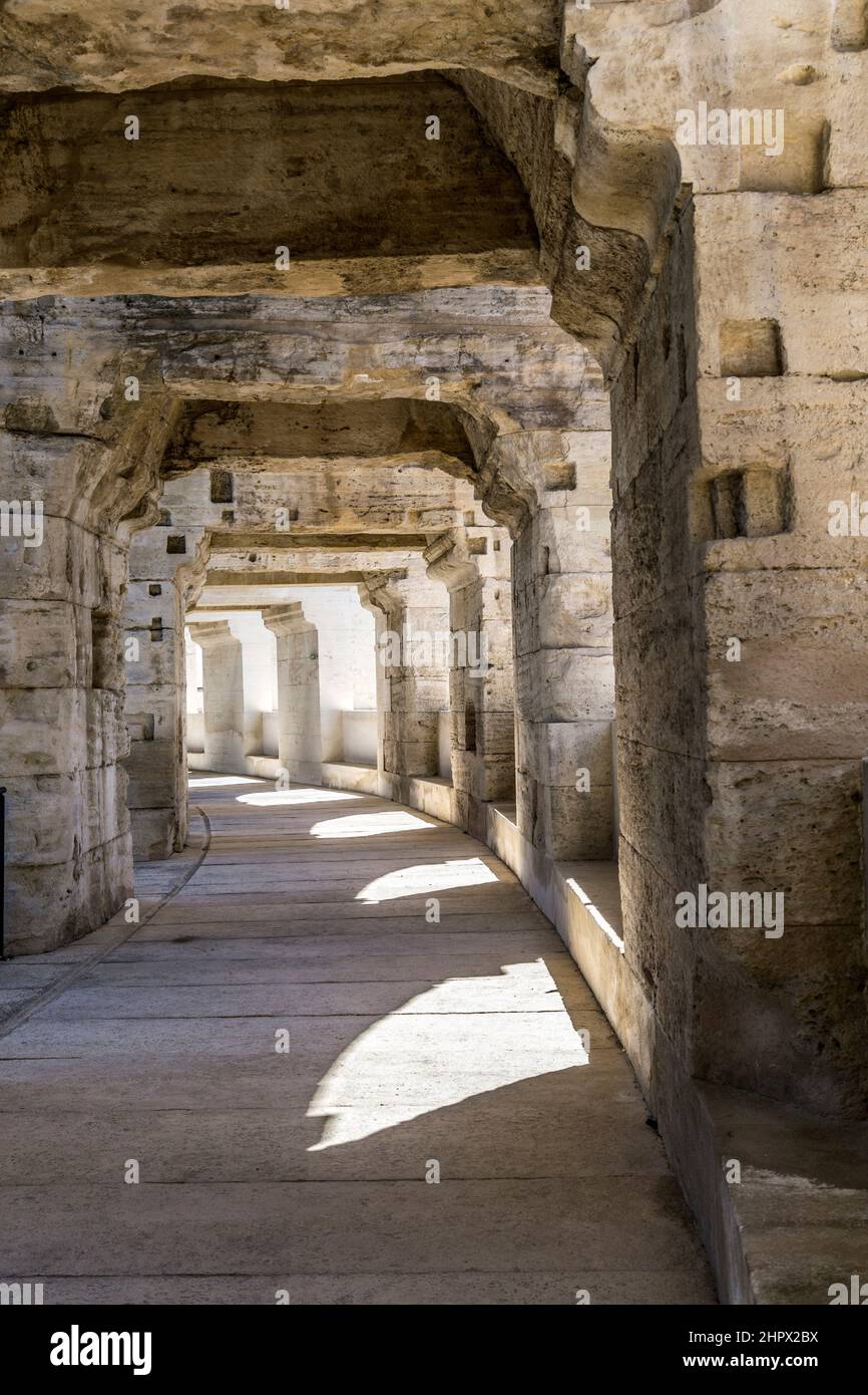 walls of famous arena in Arles, France Stock Photo - Alamy