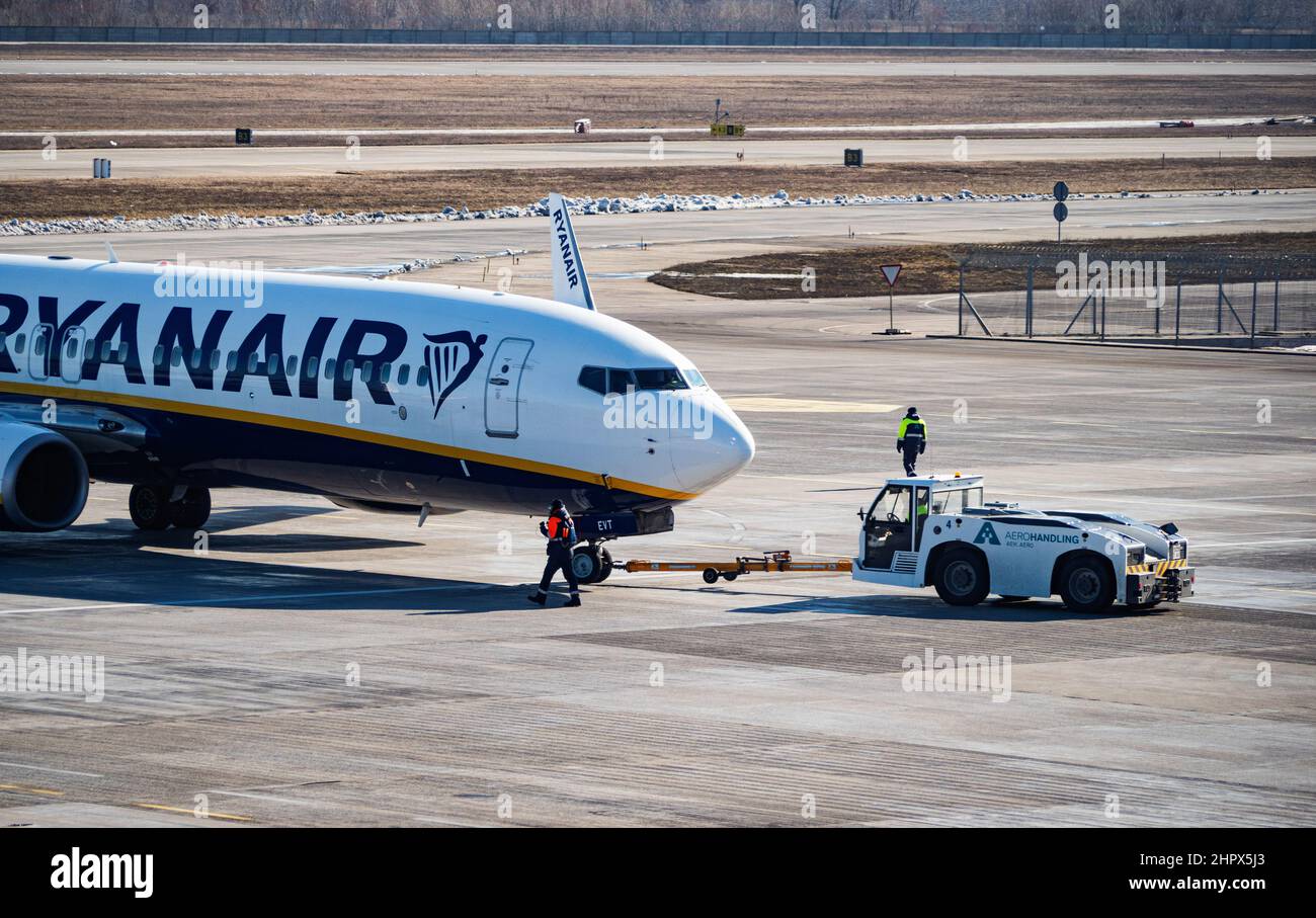 Rayan Boeing 737-8AS (WL) with registration G-RUKF aircraft at Boryspil ...