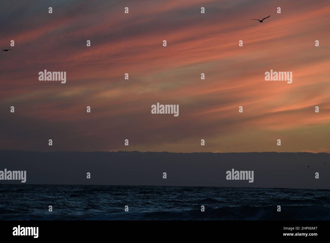Spectacular Sunset Light at Moss Landing Beach Stock Photo - Alamy
