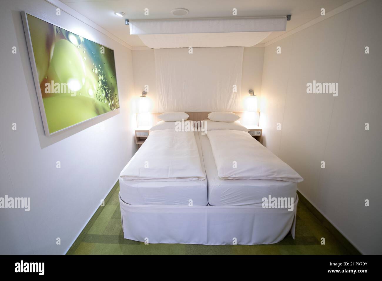 Kiel, Germany. 22nd Feb, 2022. An inside cabin in the cruise ship ...