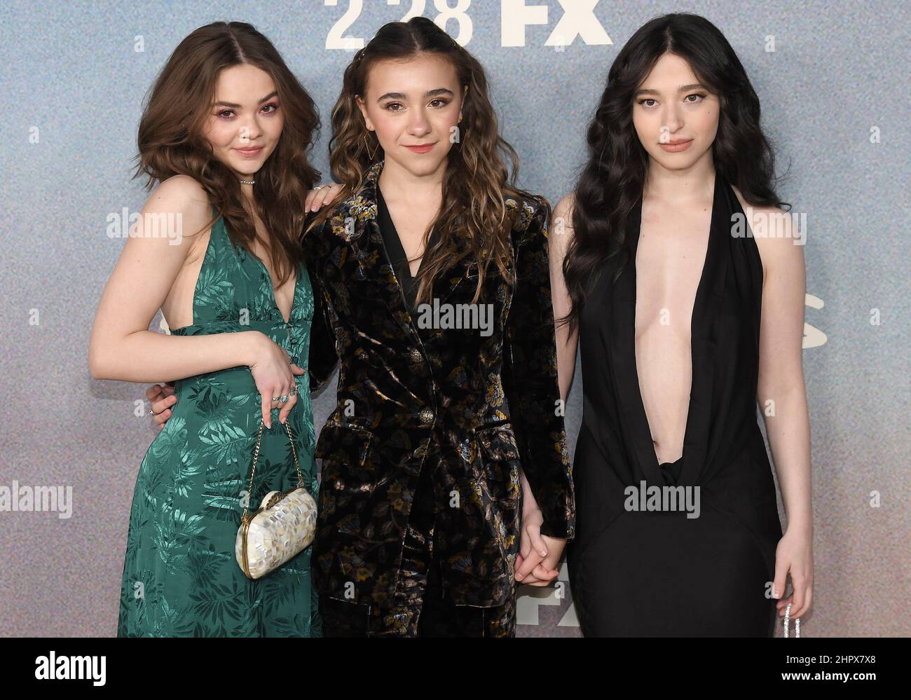 Los Angeles, USA. 23rd Feb, 2022. (L-R) Hannah Riley, Olivia Edward and ...