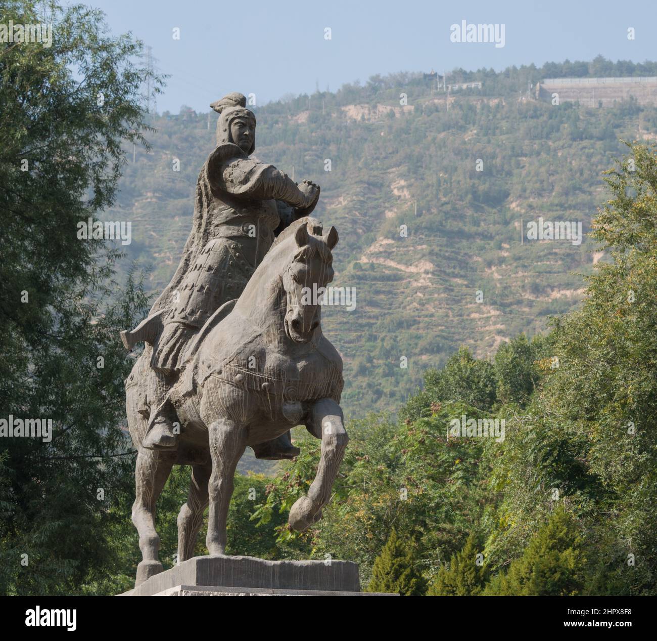 LANZHOU, CHINA - Statue of Huo Qubing, Lanzhou, Gansu, China. was a ...